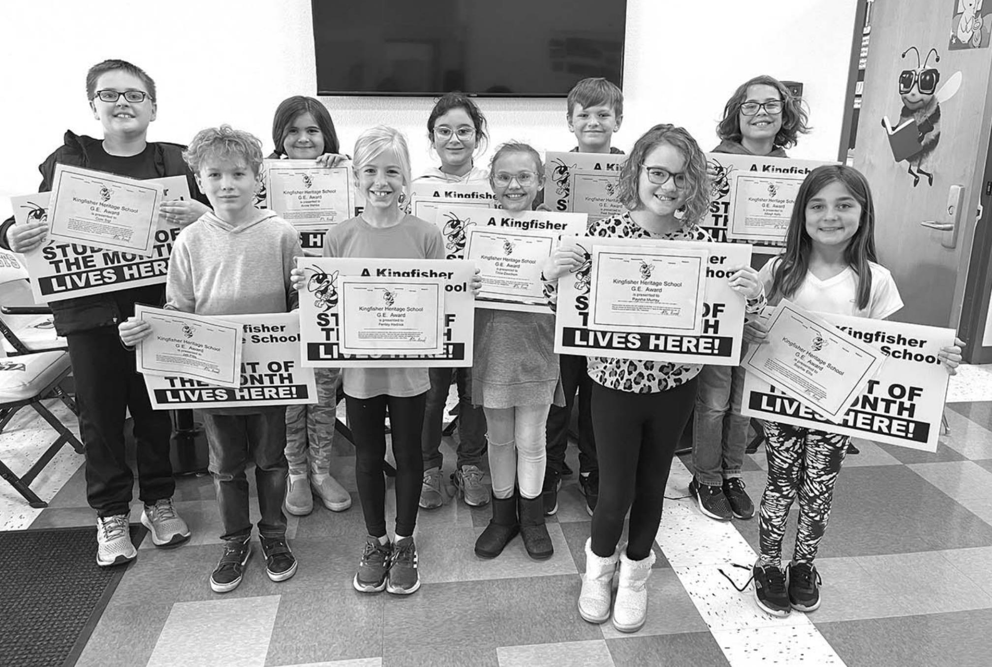 Heritage Students of the Month | Kingfisher Times & Free Press