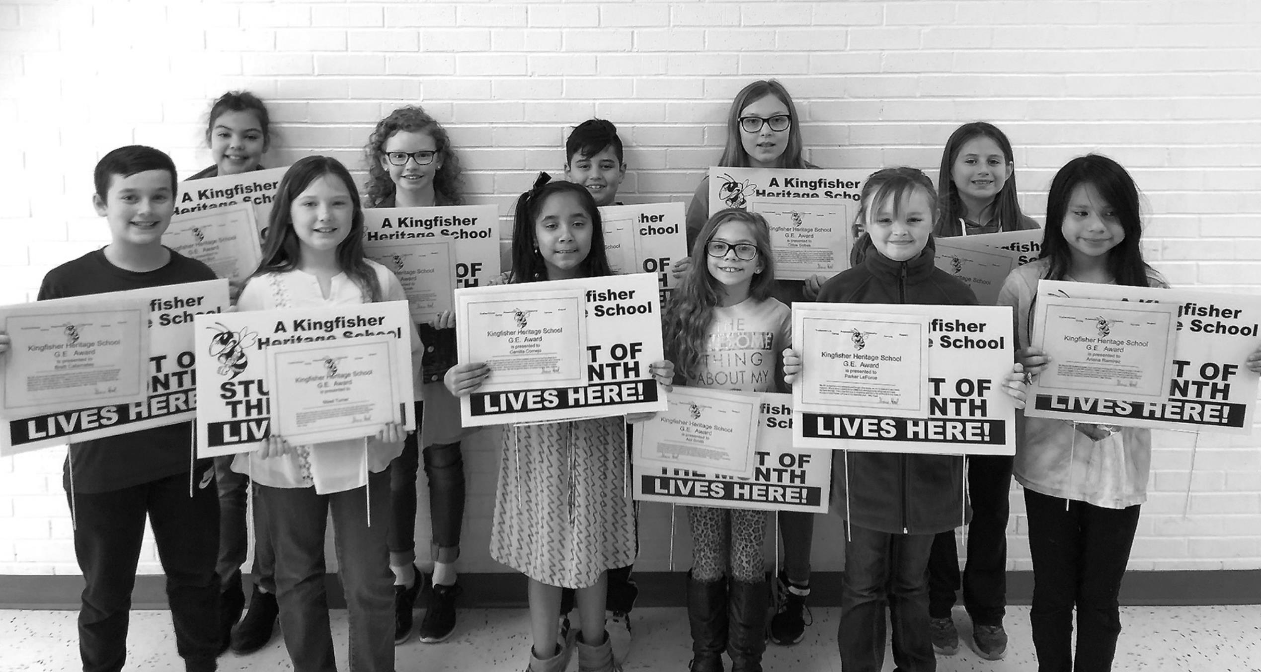 Heritage GE Students of the Month | Kingfisher Times & Free Press