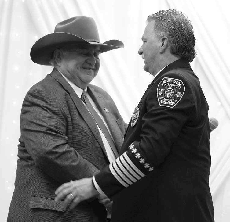 Retiring fire chief presented with surprise honor | Kingfisher Times ...